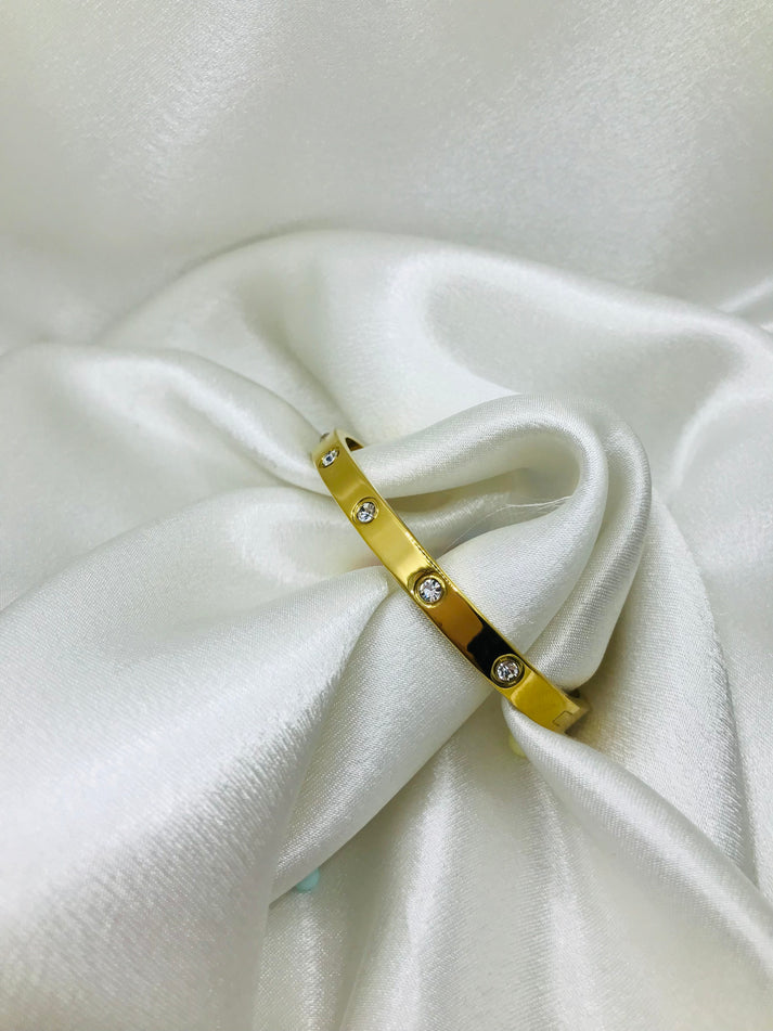 Cartier Inspired Full Stone Handcuff | Panda Production
